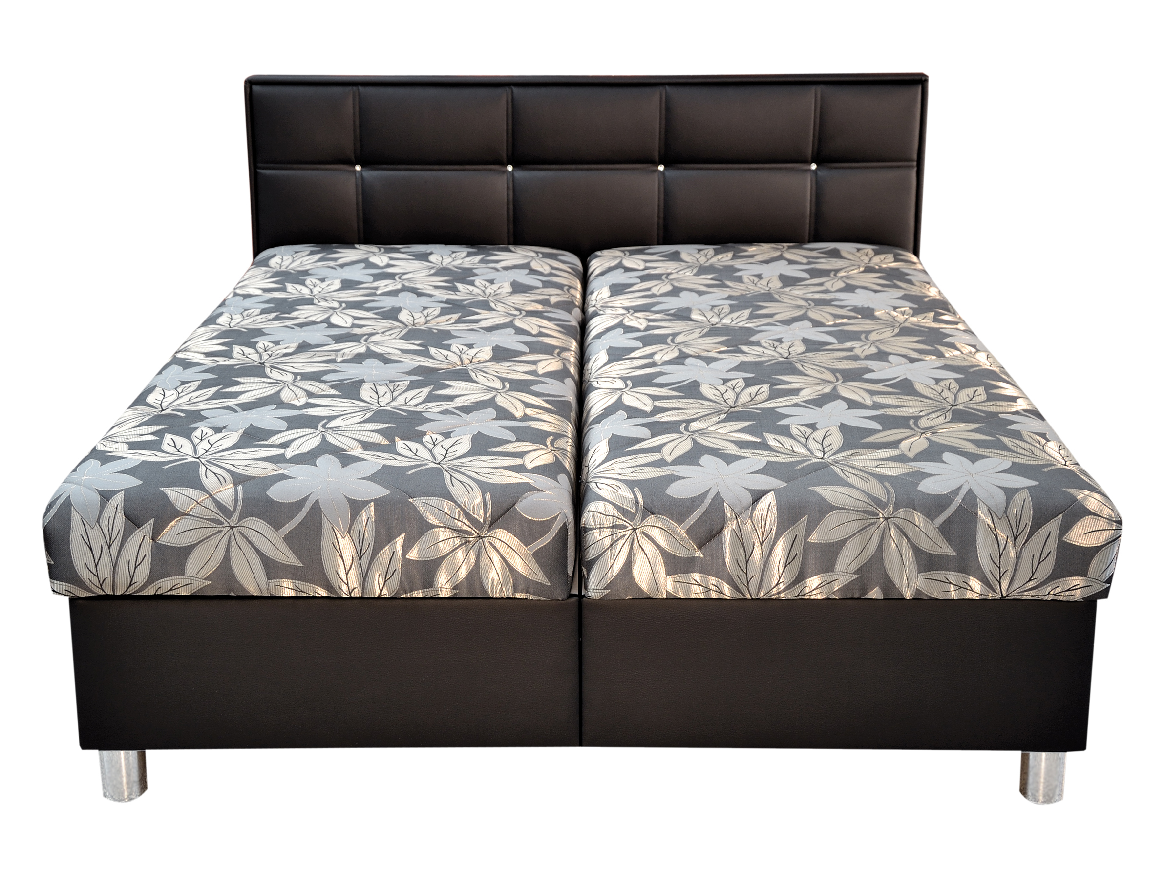 Manželská posteľ 160 cm Blanár Belfast (sivá + čierna) (s roštami a ...