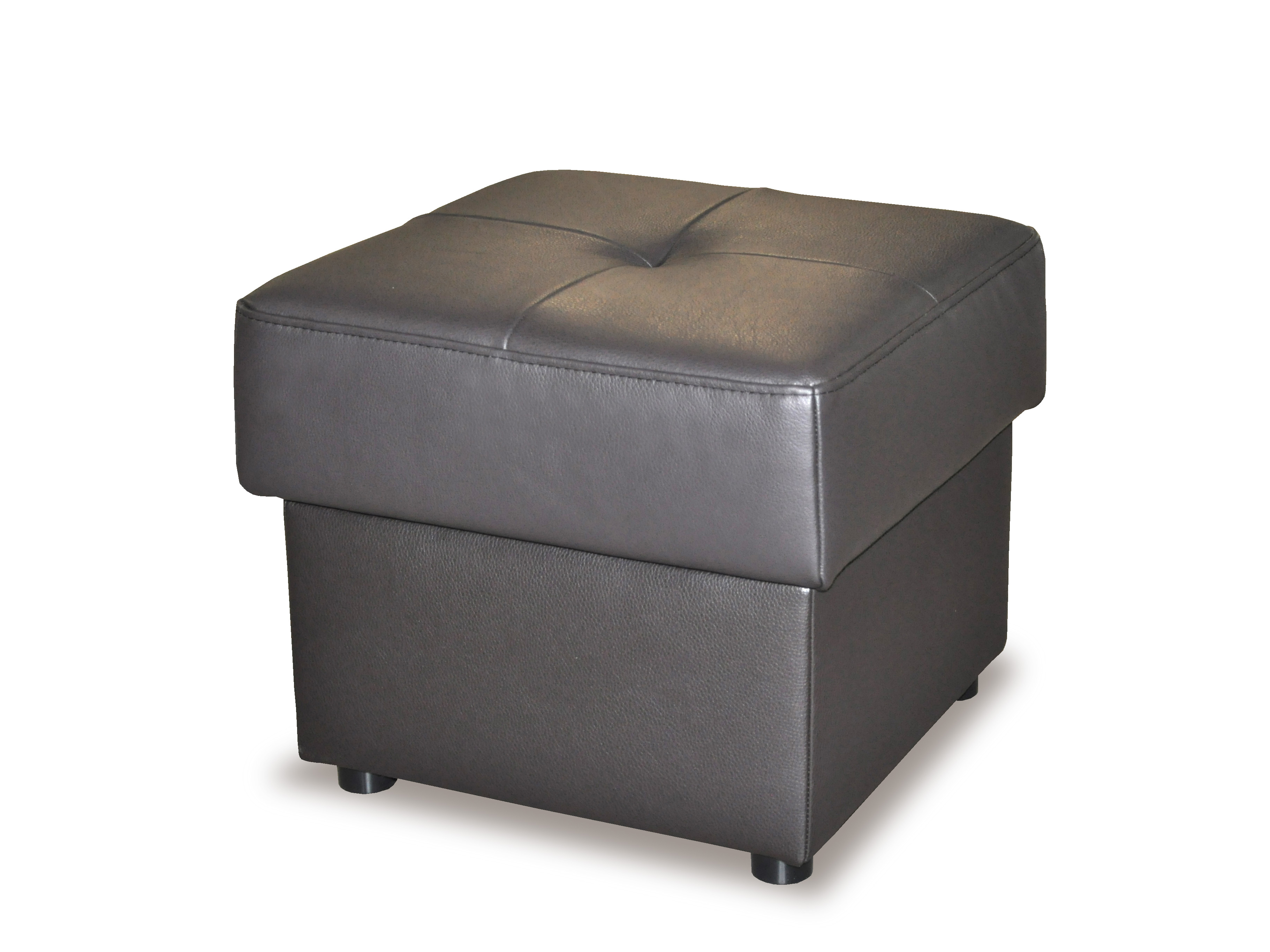 Kožená taburetka BRW FX 10 (hnedá) | NovyNabytok