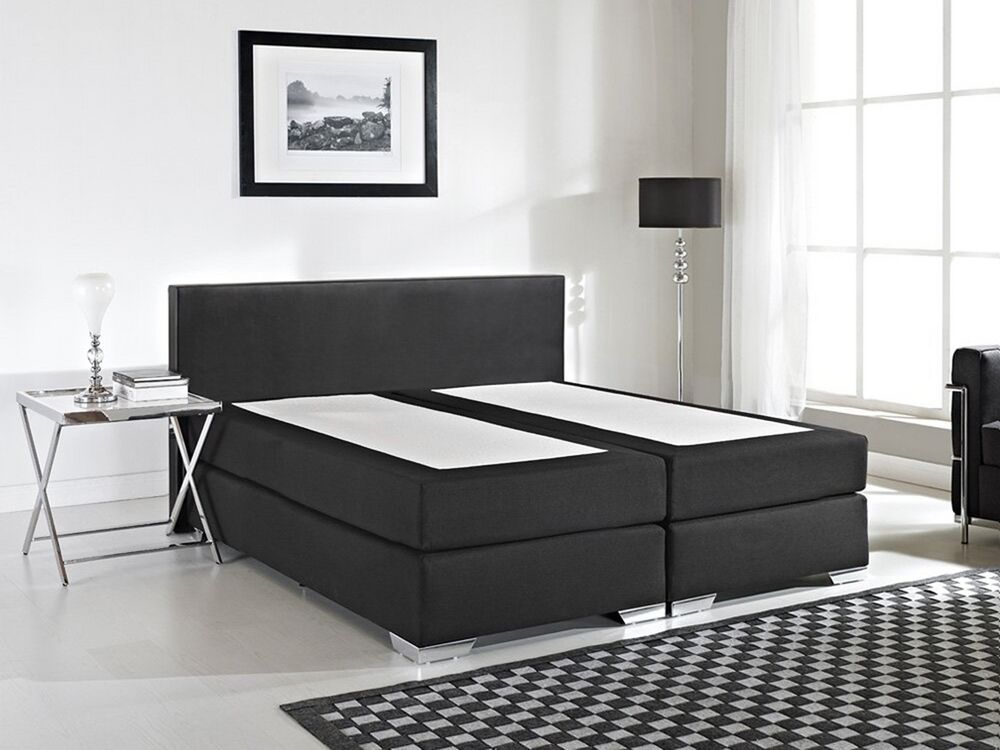 Manželská posteľ Boxspring 180 cm PREMIER 2 (s matracmi) (čierna ...