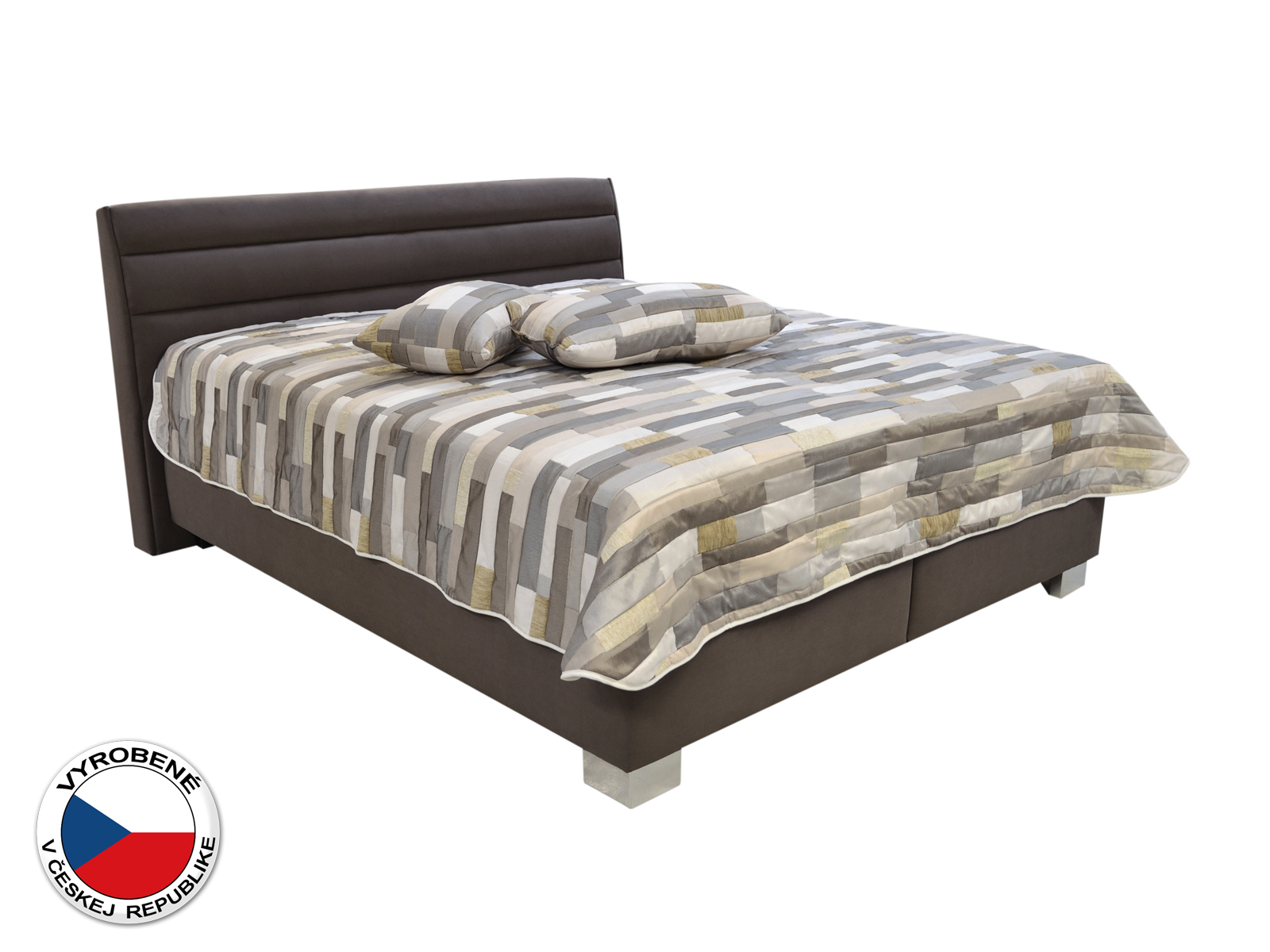 Manželská posteľ 160 cm Blanár Vernon (hnedá) (s roštom) | NovyNabytok