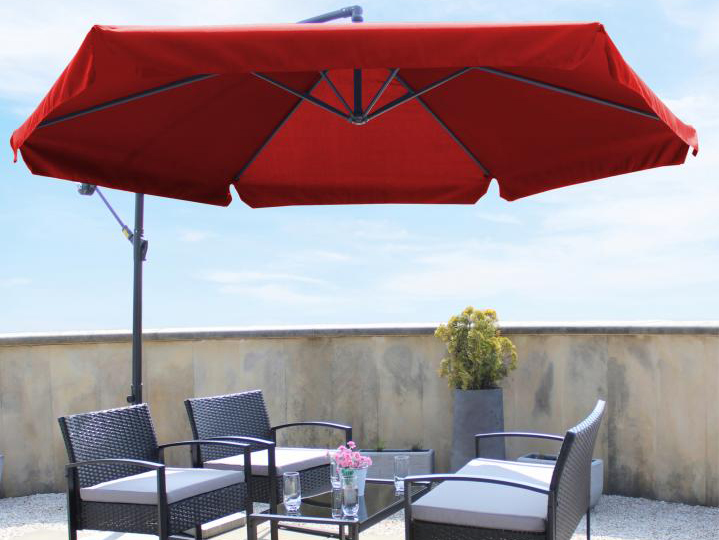 Záhradný slnečník Rona 2 (červená) | NovyNabytok