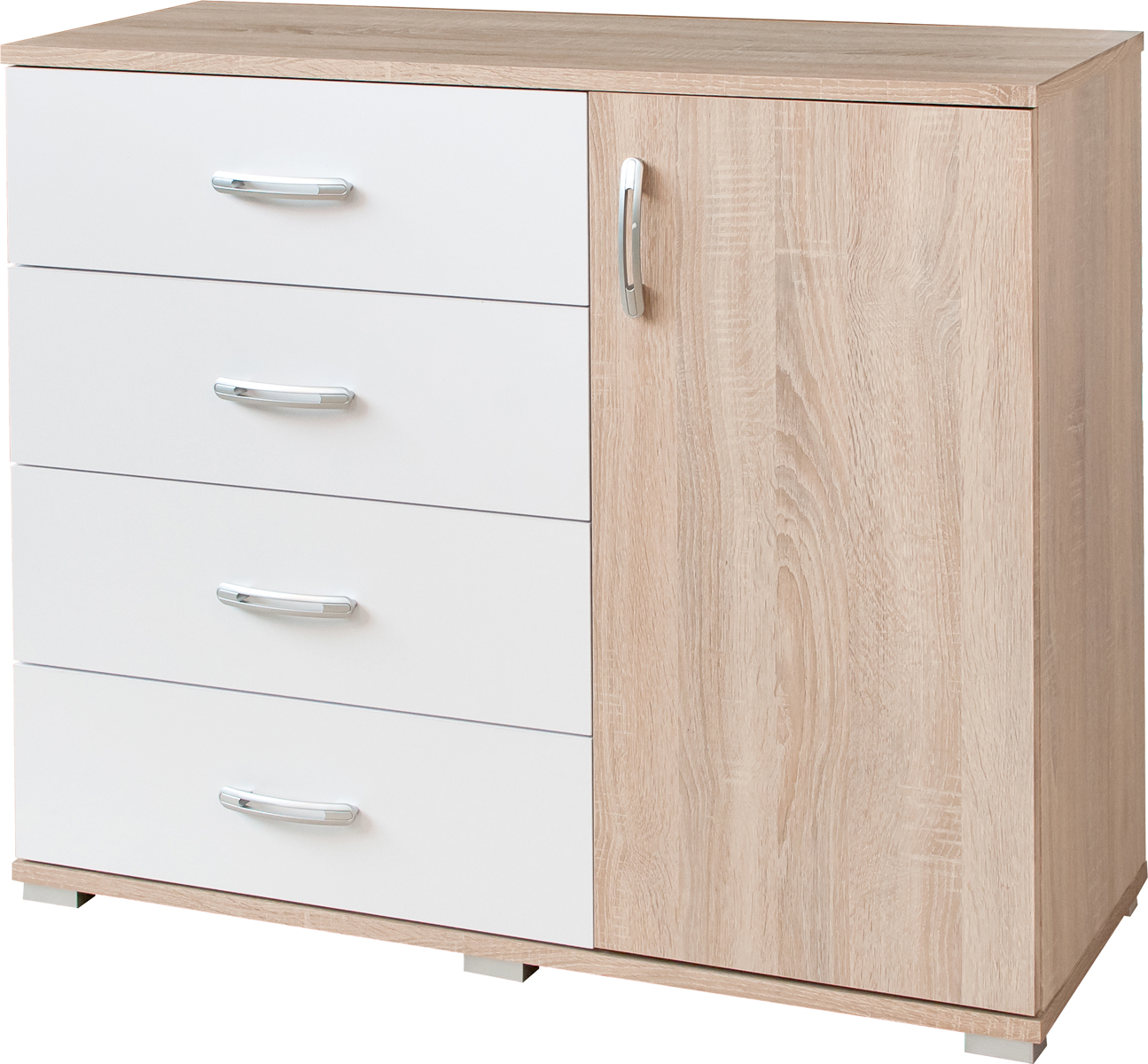 Komoda G 100 (dub sonoma/biela) | NovyNabytok