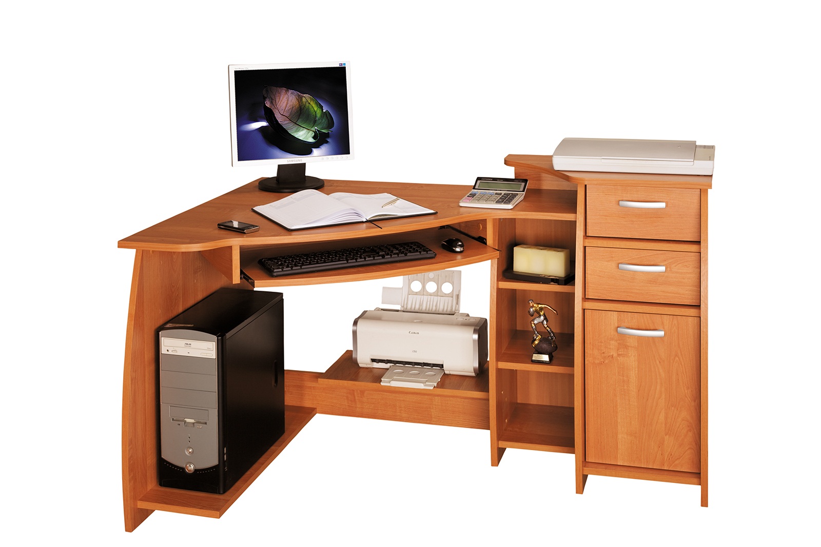 Rohový PC stolík Elf L / P | NovyNabytok