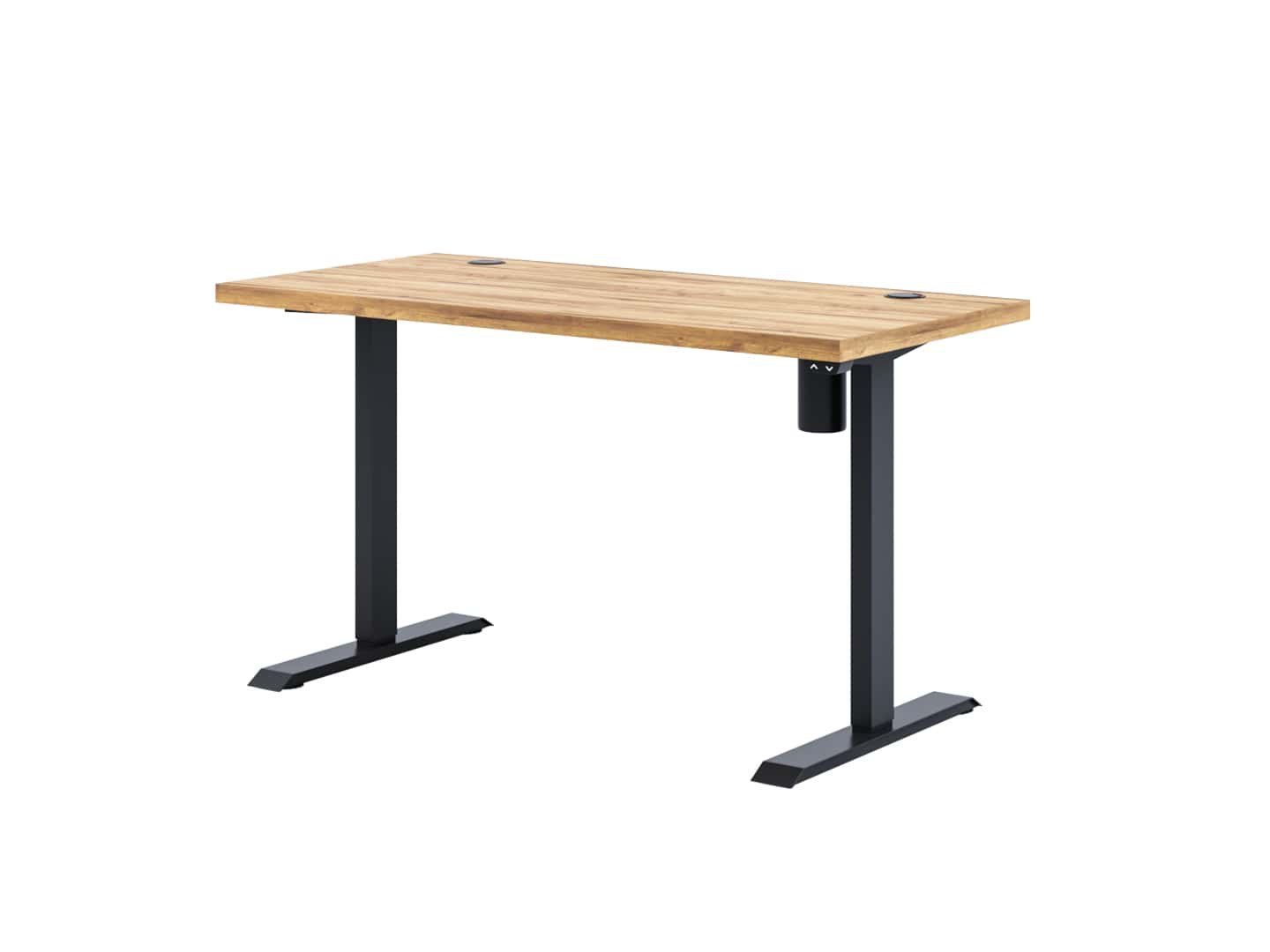 Elektrický výškovo nastaviteľný pc stôl Sonic (dub craft + čierna ...