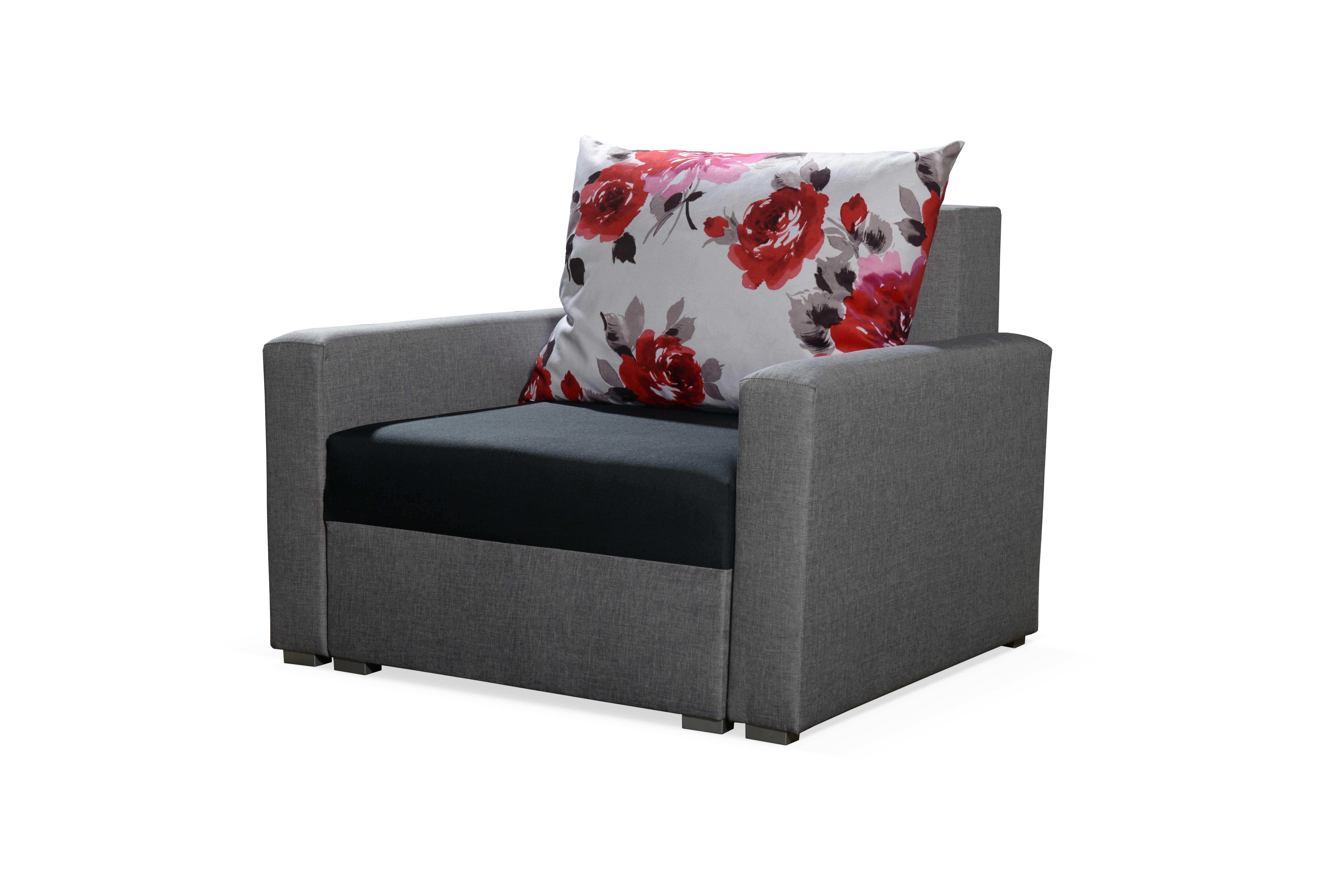 Kreslo Urbanus (sivá + čierna) | NovyNabytok