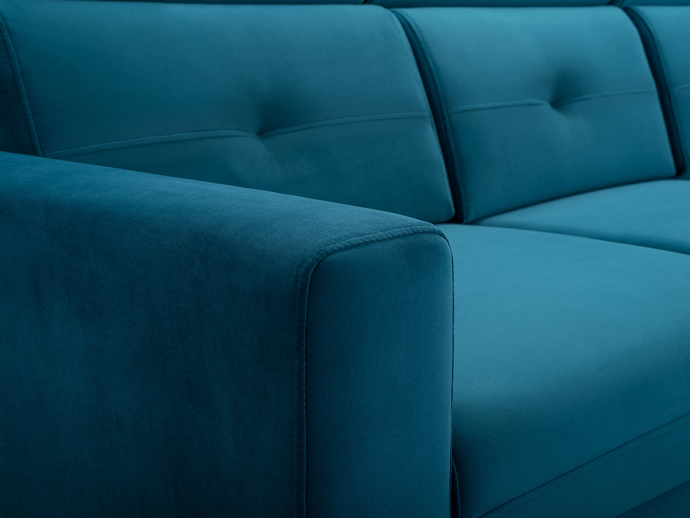 Rohová sedačka Sanfew (tyrkysová) (P) | NovyNabytok