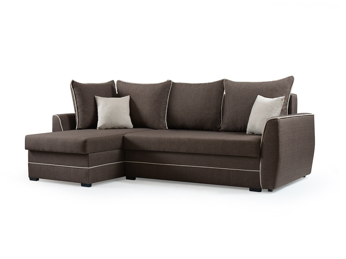 Rohová sedačka Silvam (hnedá) (L) | NovyNabytok
