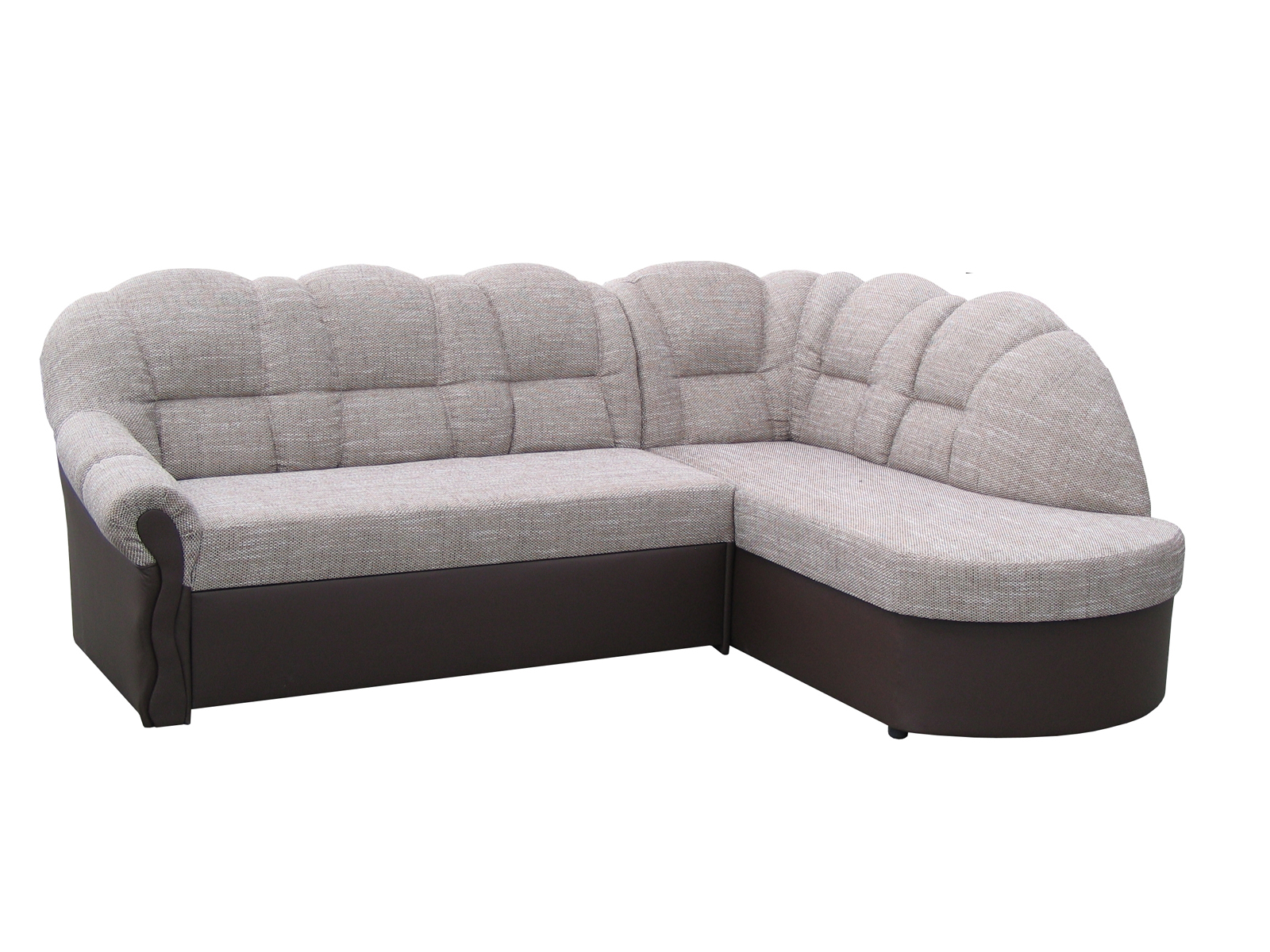 Rohová sedačka Forza (béžová + hnedá) (P) | NovyNabytok