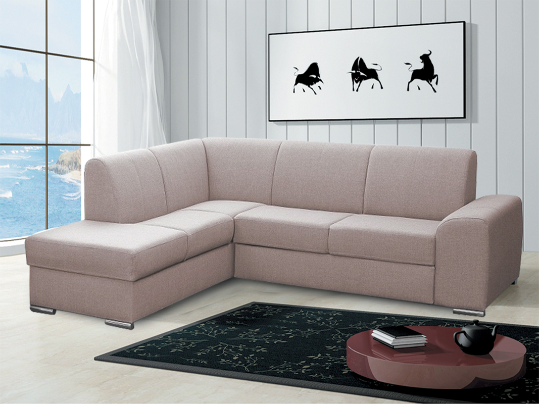 Rohová sedačka Monaco hnedá (P) *výpredaj | NovyNabytok