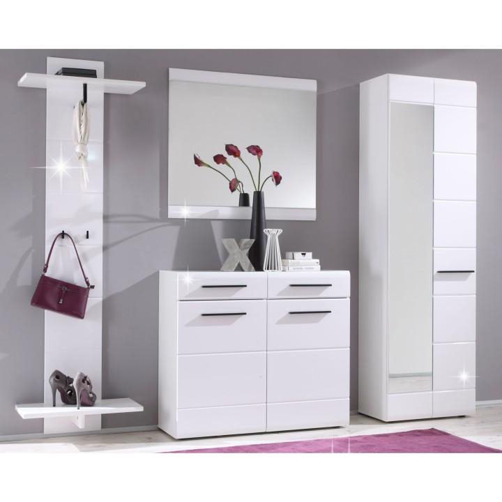 Botník Daniel (biela + lesk biely) | NovyNabytok