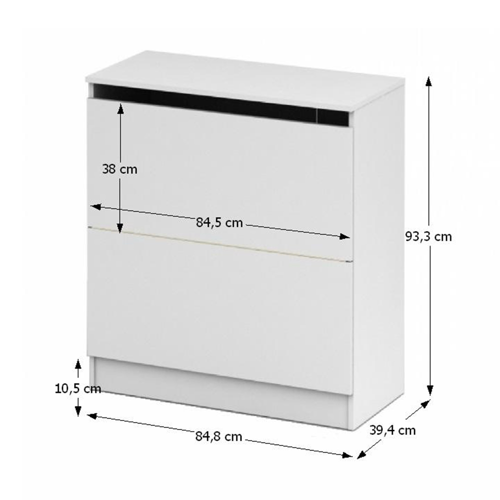Skrinka na periny Perris (biela) | NovyNabytok