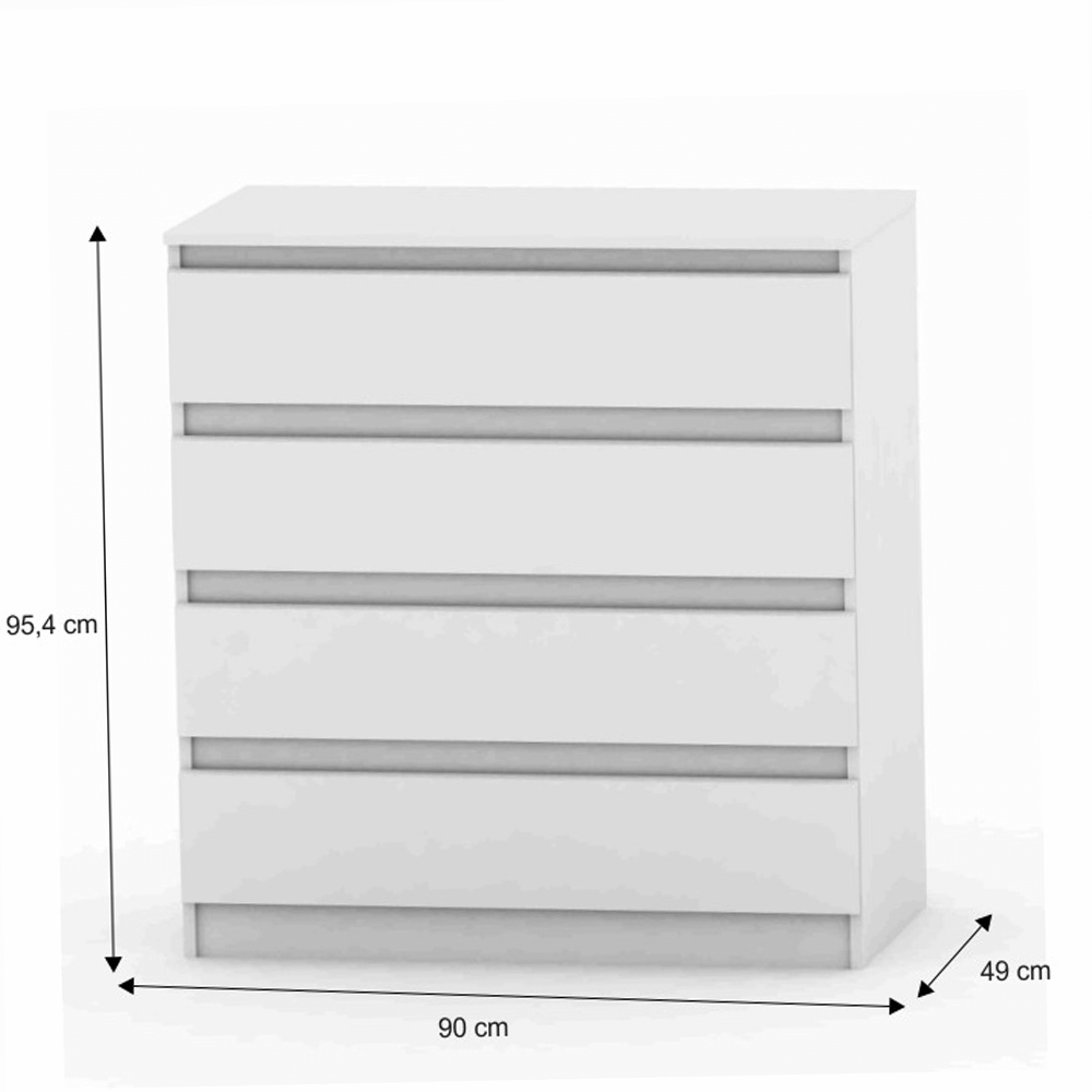 Komoda Hannah New 04 (biela) | NovyNabytok