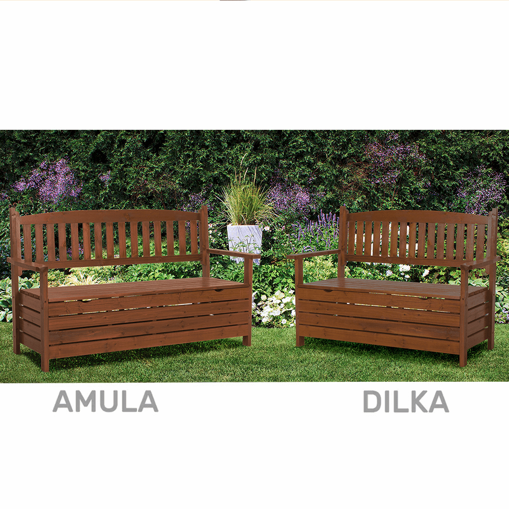 Záhradná lavička 124 cm Dina (hnedá) | NovyNabytok