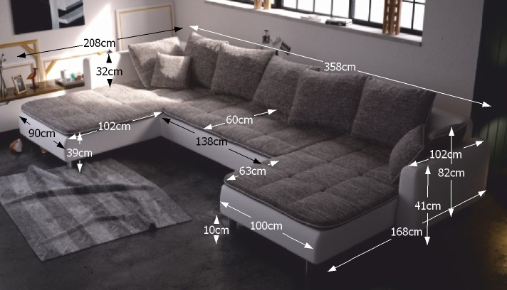 Rohová sedačka U Vulkano (L) | NovyNabytok