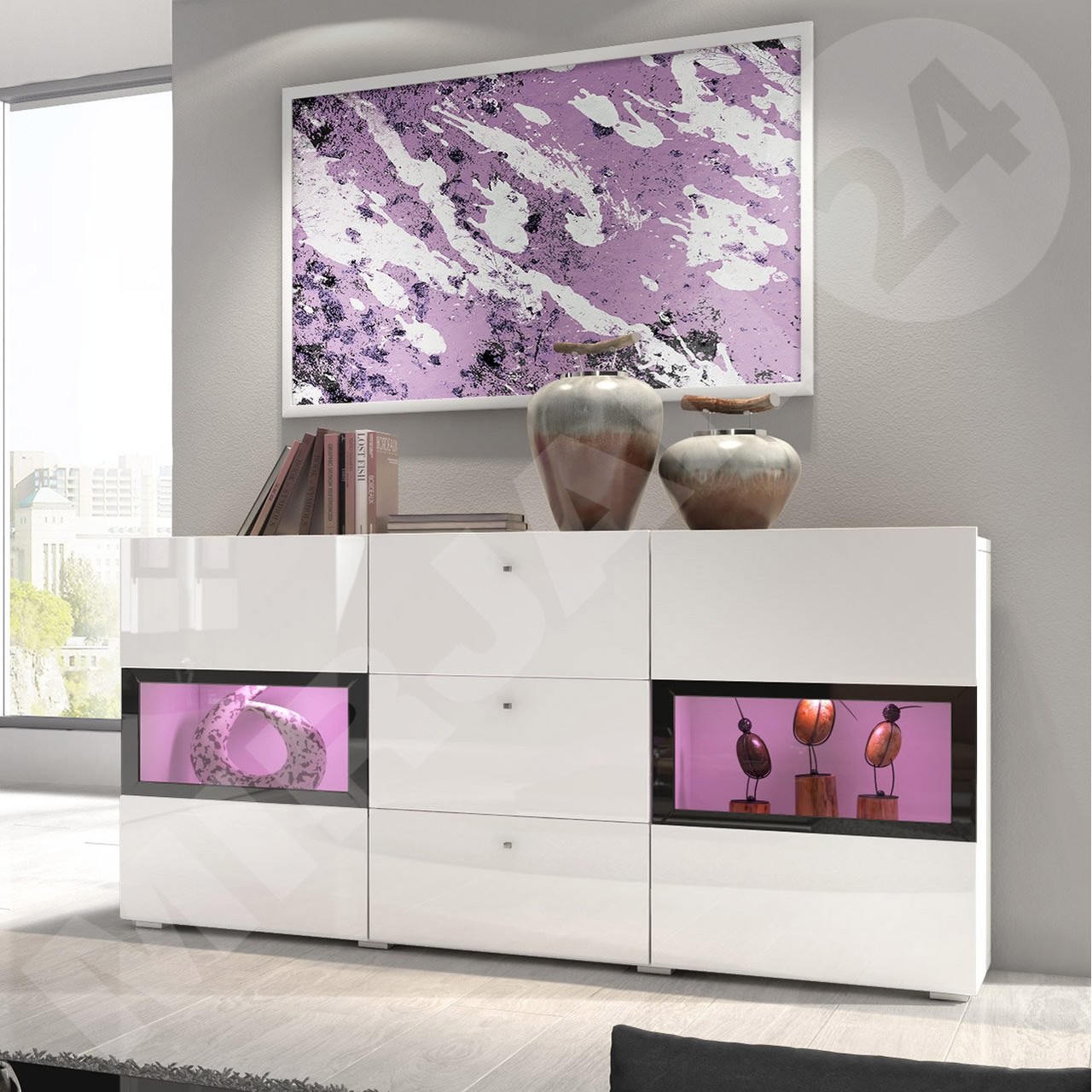 Komoda Baros (biela) *výpredaj | NovyNabytok